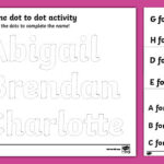 Free Printable Dot To Dot Name Tracingremove - Nametracing Worksheets